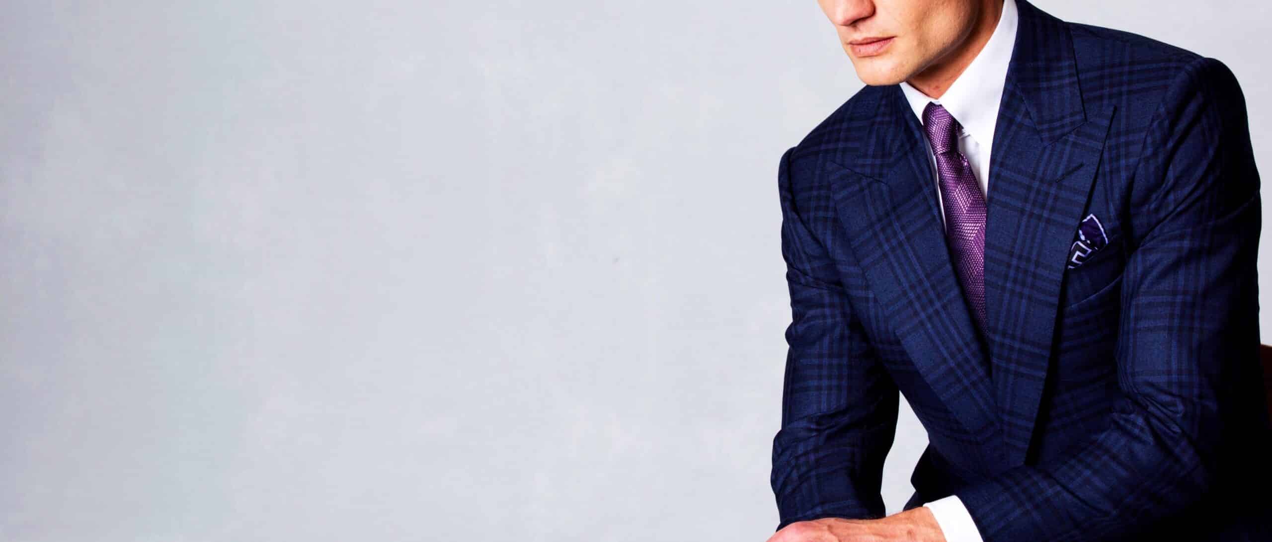 Custom Blue Glen Plaid Suit by Michael Andrews Bespoke NYC | Michael Andrews Bespoke, New York's ...