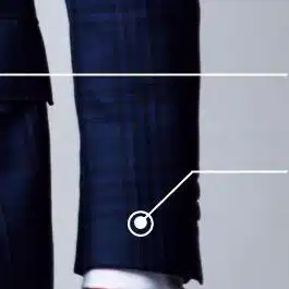 Close-up of tailored pant cuff with labeled feature | Michael Andrews ...