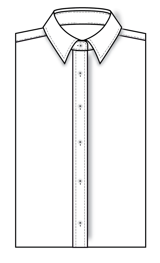 Single-Placket Shirt Illustration | Michael Andrews Bespoke, New York's ...