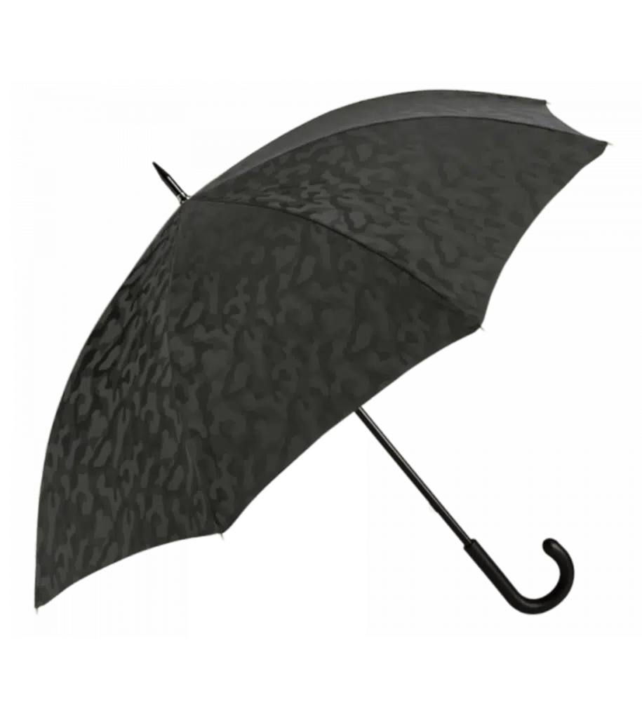 Passotti Ombrelli Black Camouflage Umbrella With Black Padded Leather ...