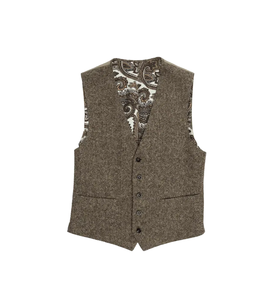 Brown Donegal Tweed Vest | Michael Andrews Bespoke, New York's Most ...