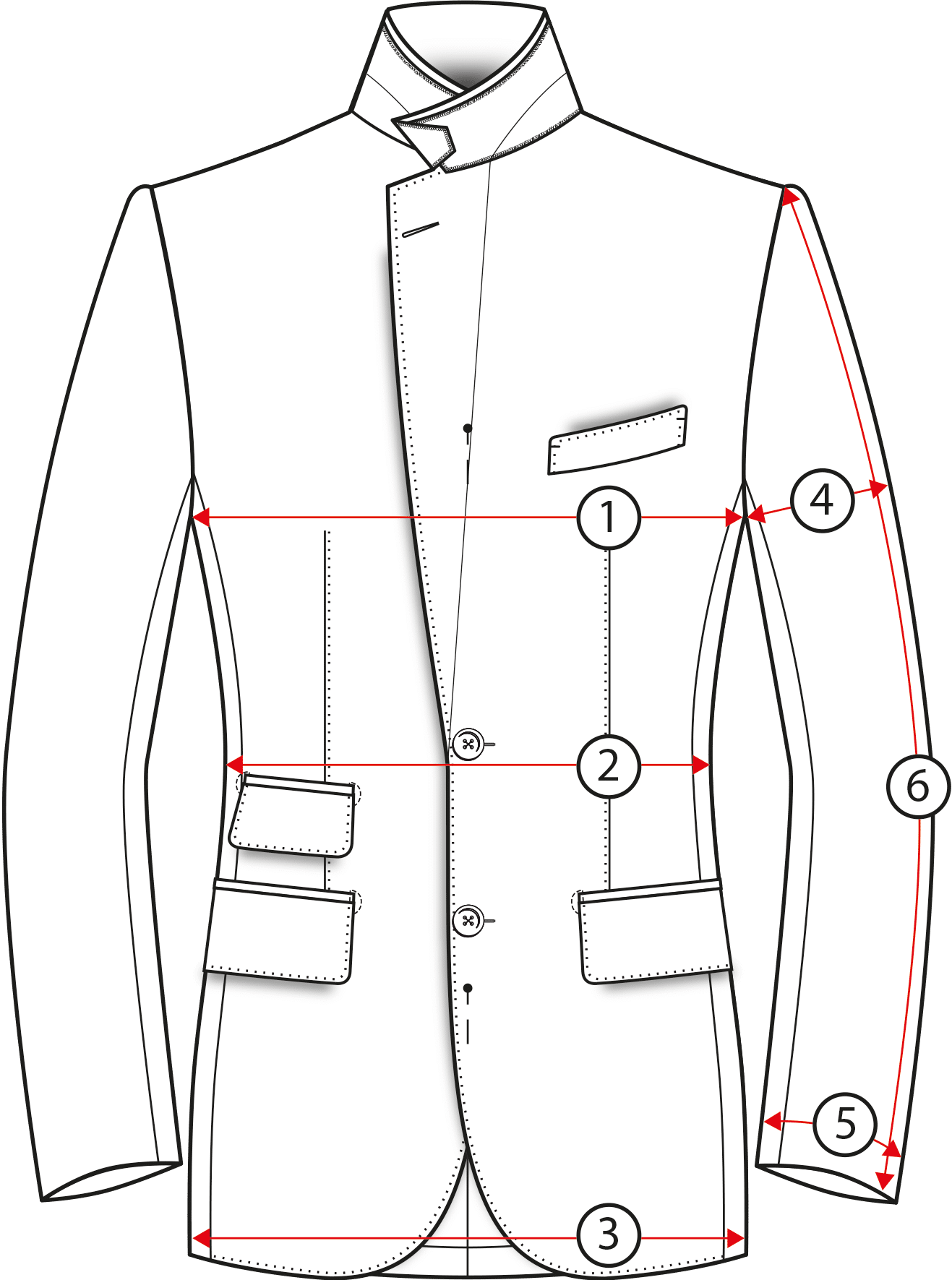 Michael Andrews Bespoke | Suit Jacket & Sport Coat Size Charts