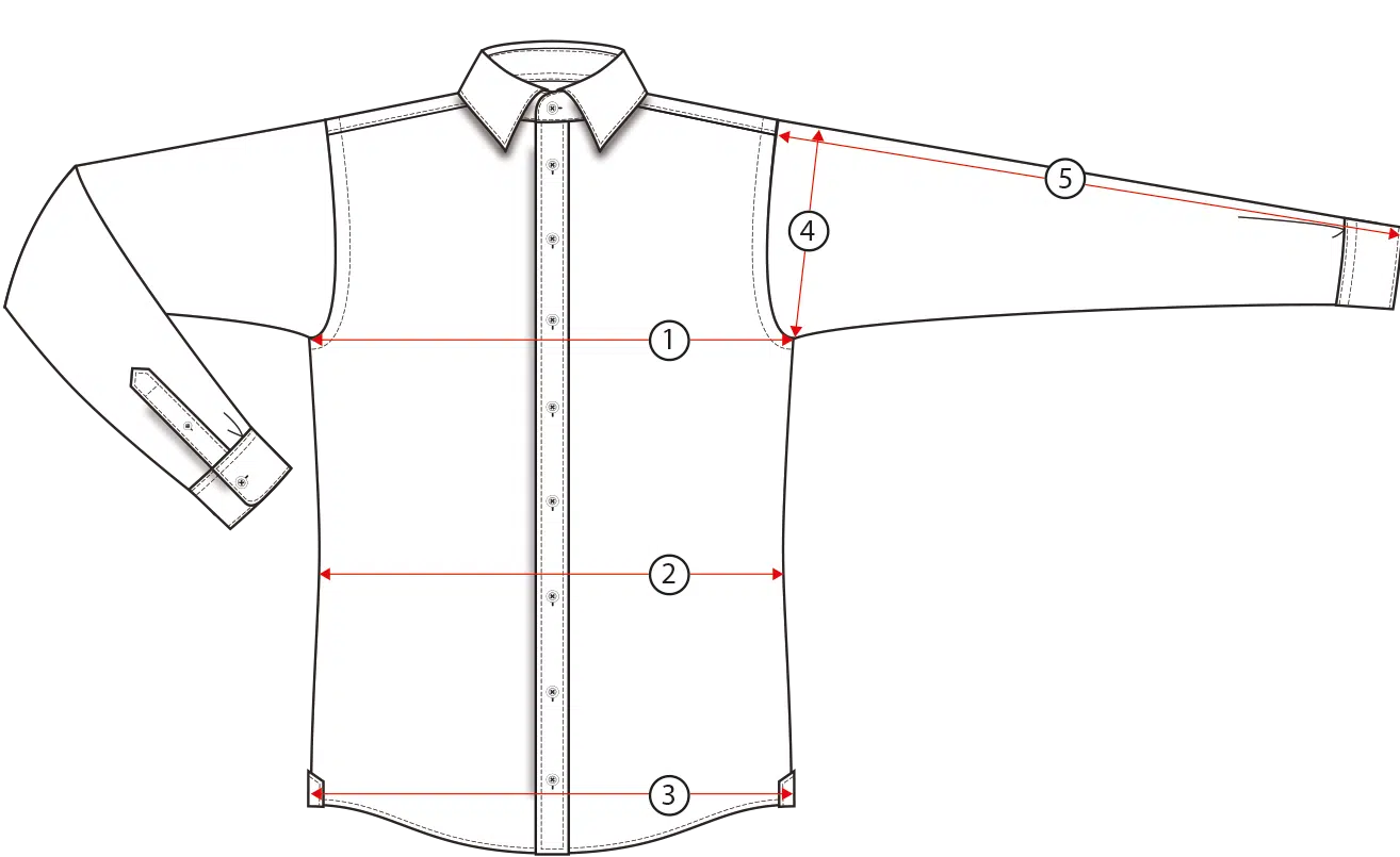 Michael Andrews Bespoke | Custom Shirt Size Charts