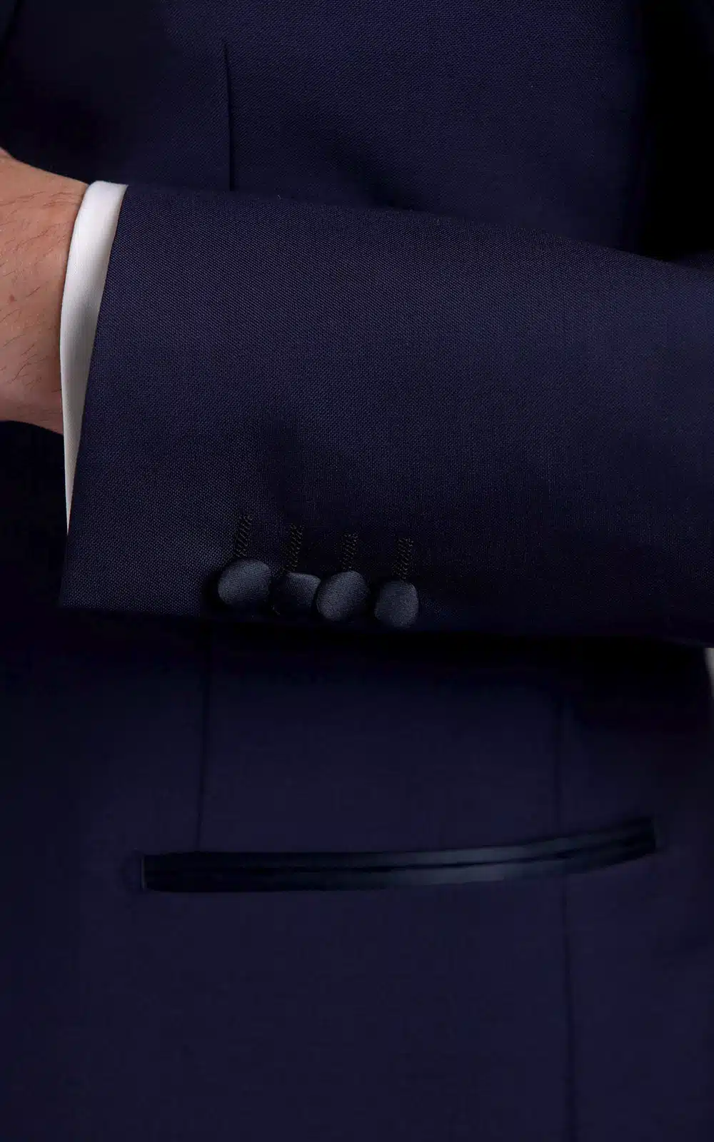 Royal Blue One-Button MTM Tuxedo with Navy Satin Trim | Michael Andrews ...