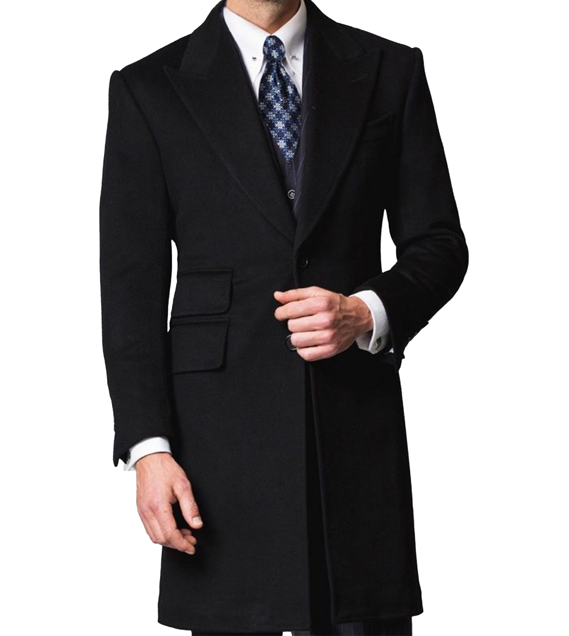 Michael Andrews Bespoke | Midnight Blue Overcoat