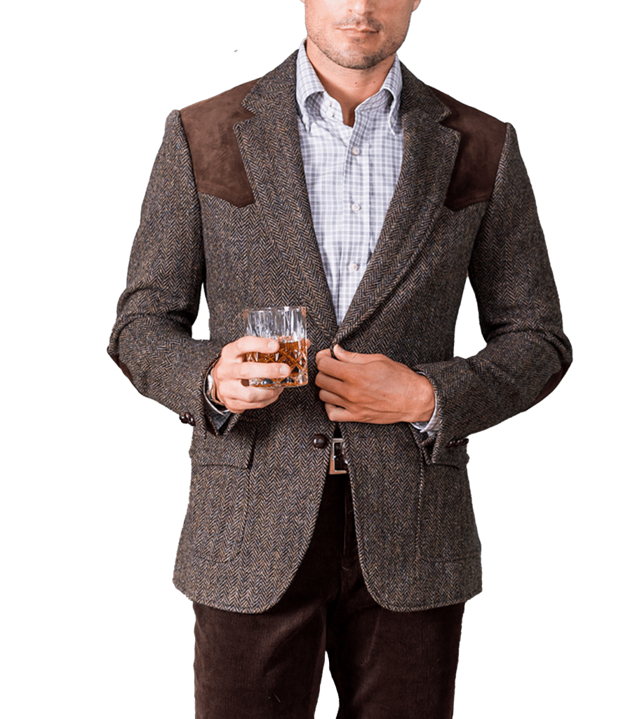 Michael Andrews Bespoke | Brown Herringbone Western Jacket