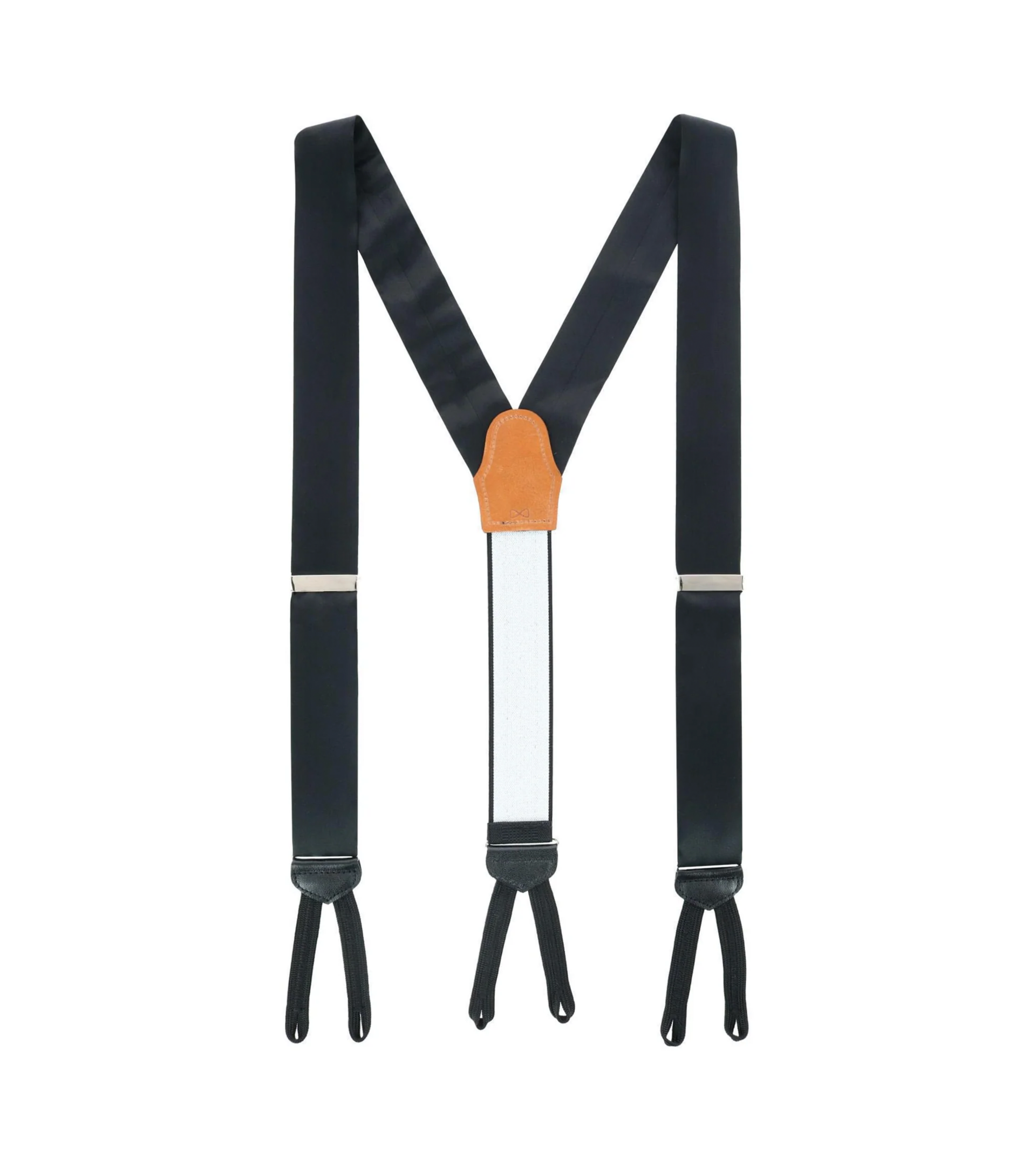 Sutton Formal Black Silk Suspenders (XL) | Michael Andrews Bespoke, New ...