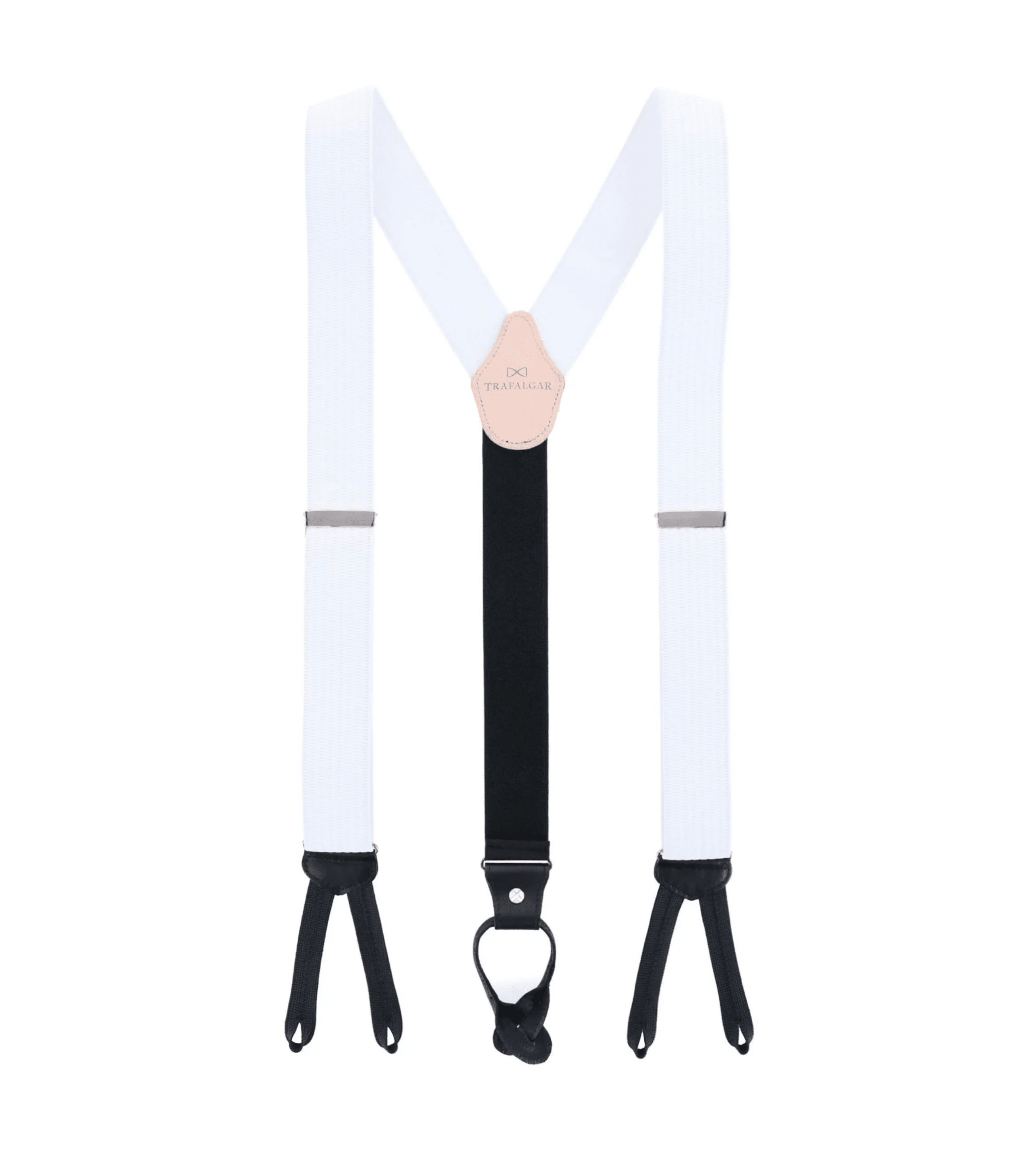 Regal Formal White Stretch Suspenders | Michael Andrews Bespoke, New ...