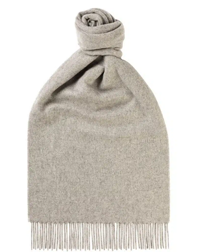 Light Grey Classic Cashmere Scarf | Michael Andrews Bespoke, New York's ...