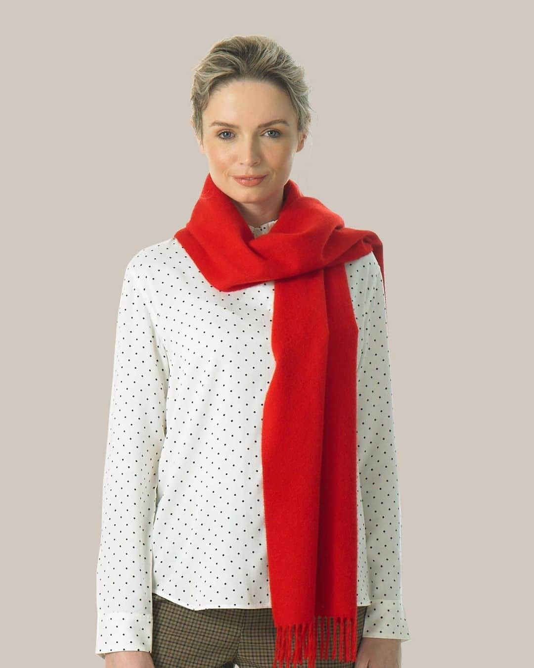 Alert Red Classic Cashmere Scarf | Michael Andrews Bespoke, New York's ...