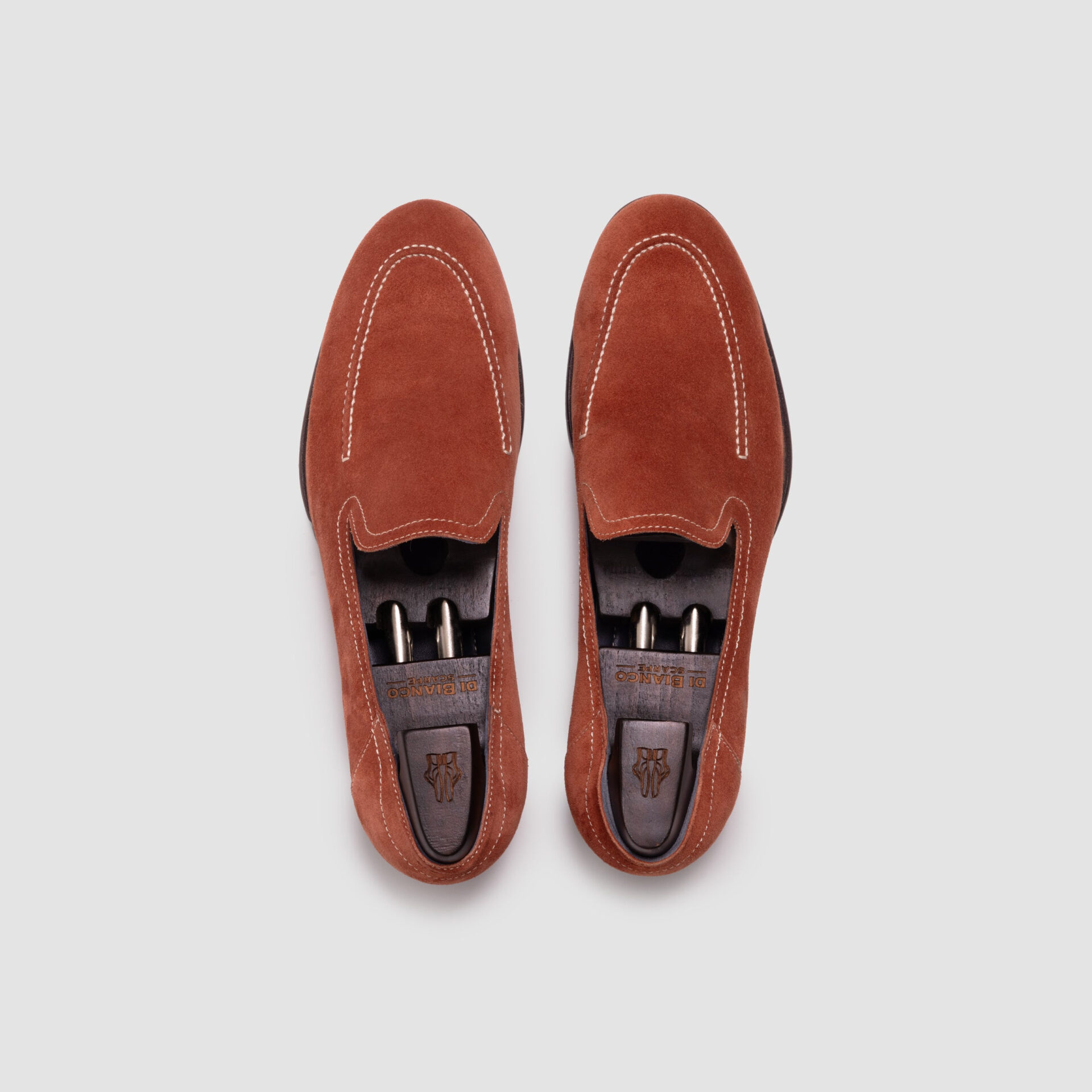 Positano Suede Rust Italian Loafer | Michael Andrews Bespoke, New York ...