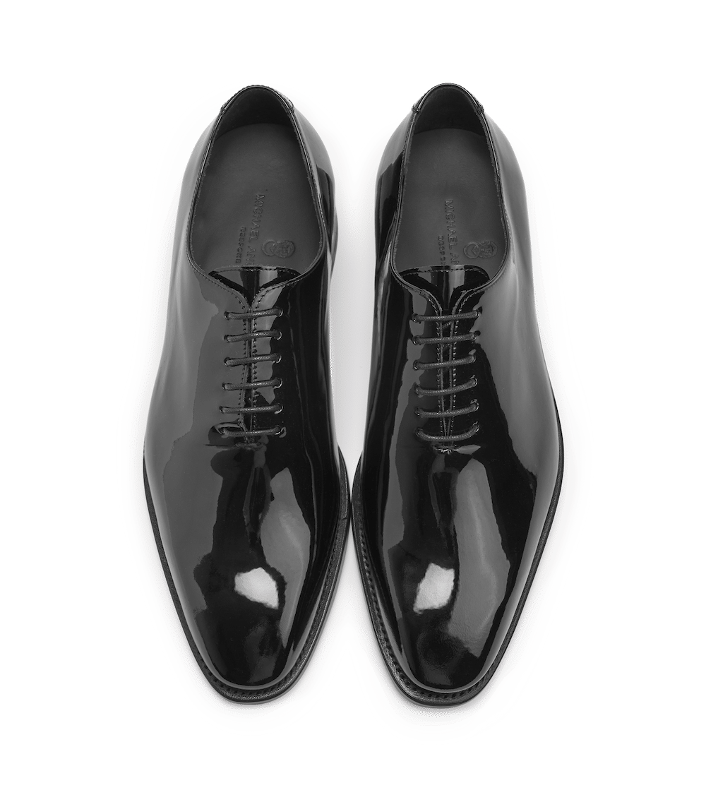 Black Patent Leather Whole Cut Lace-Up | Michael Andrews Bespoke, New ...