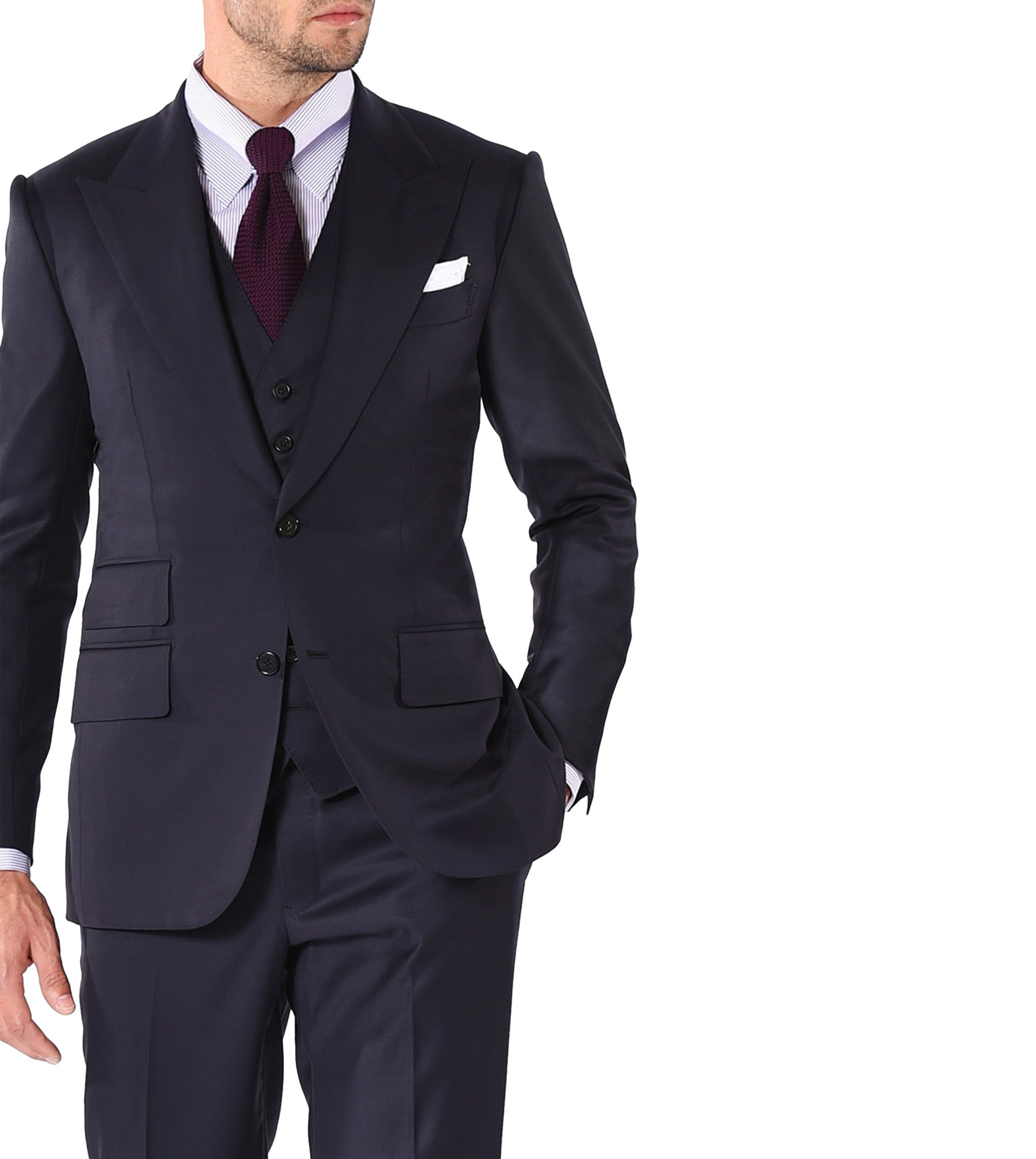 Navy Blue Signature Two-Button Suit | Michael Andrews Bespoke