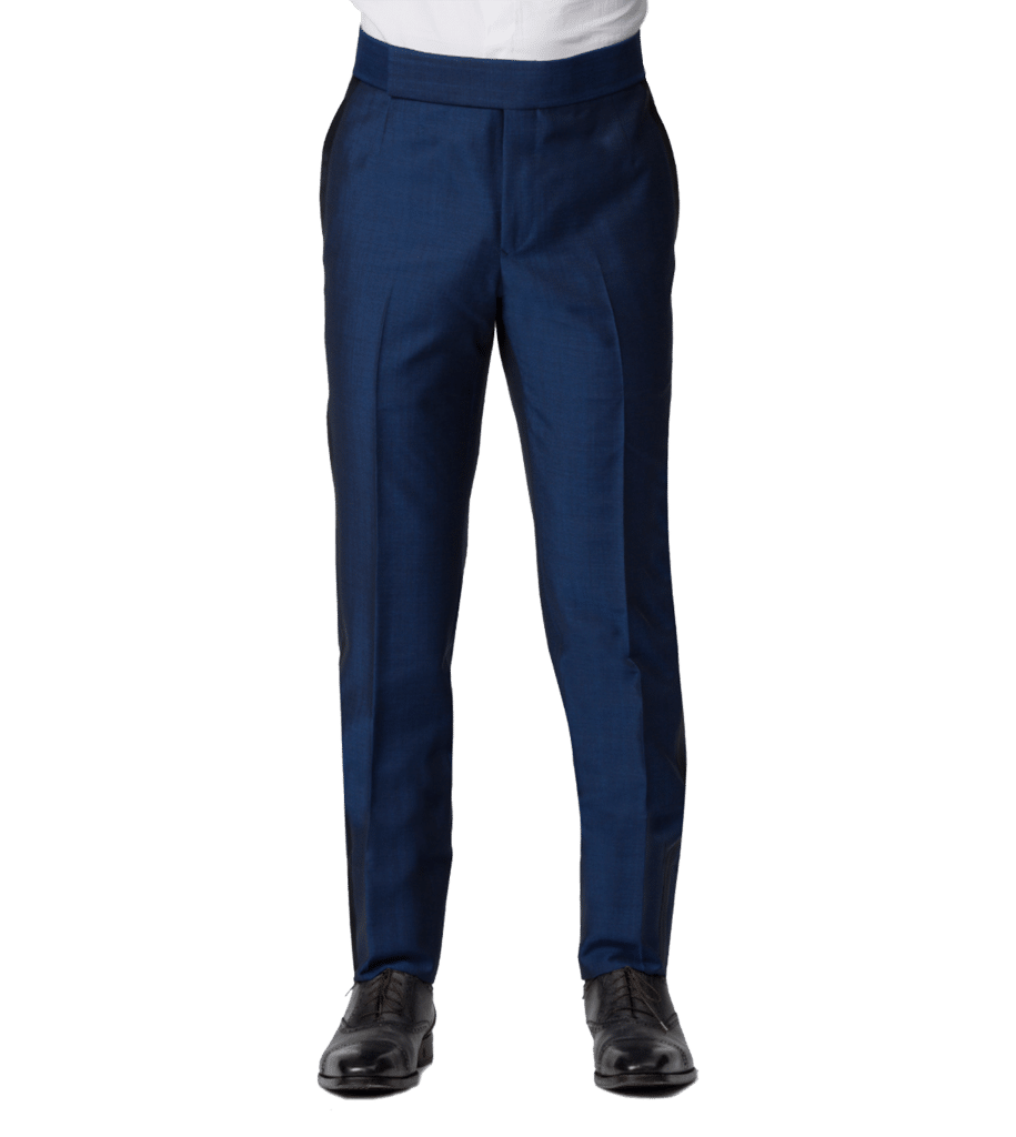 French Blue Mohair & Silk Bespoke Formal Trouser | Michael Andrews ...