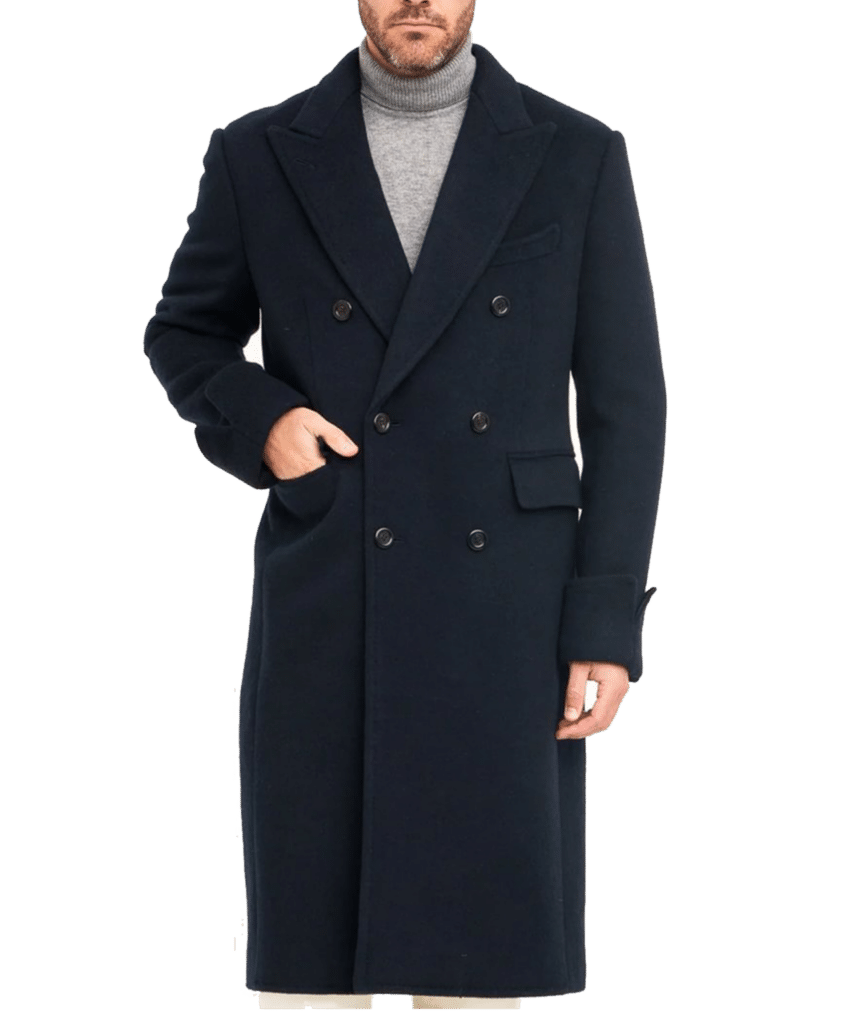 Michael Andrews Bespoke | Navy Wool-Cashmere DB Topcoat