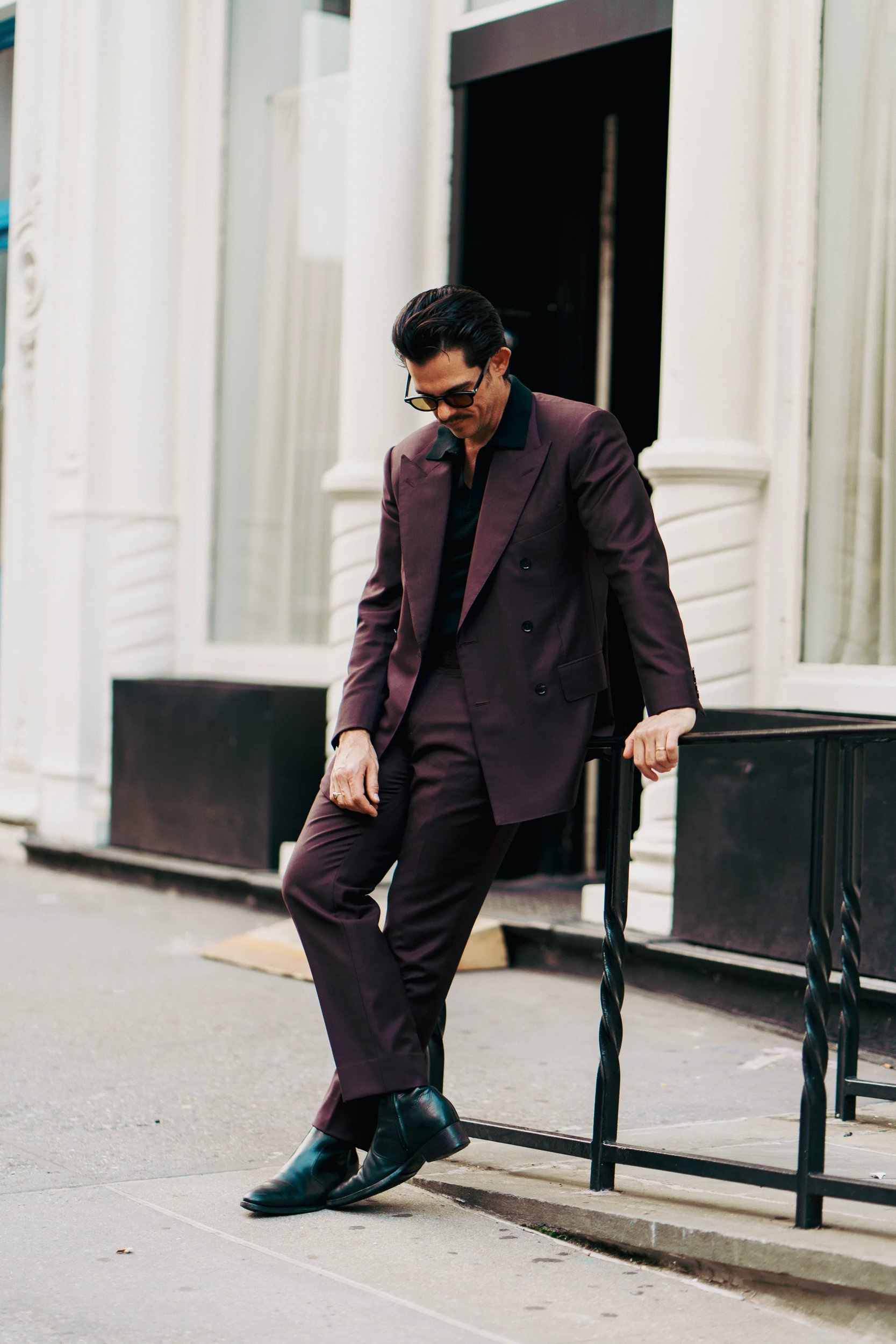 Maroon Sharkskin Suit | Michael Andrews Bespoke, New York's Most ...