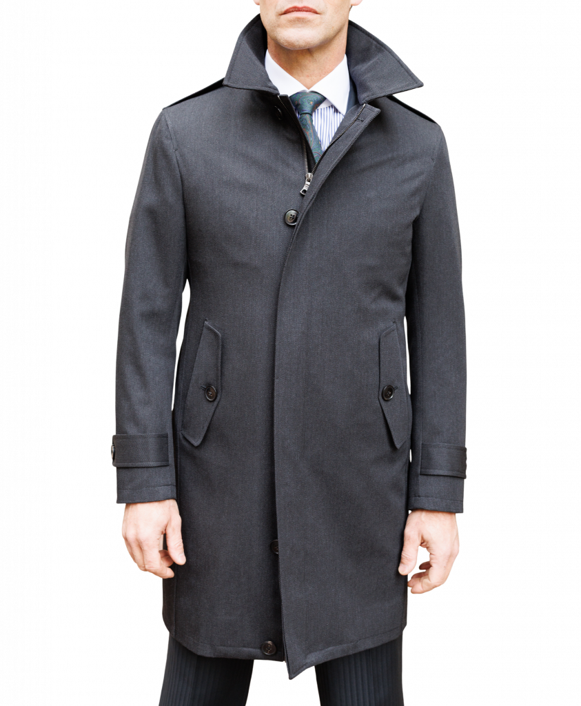 Loro Piana Storm Stopper Jacket | Solid Grey Twill Coat